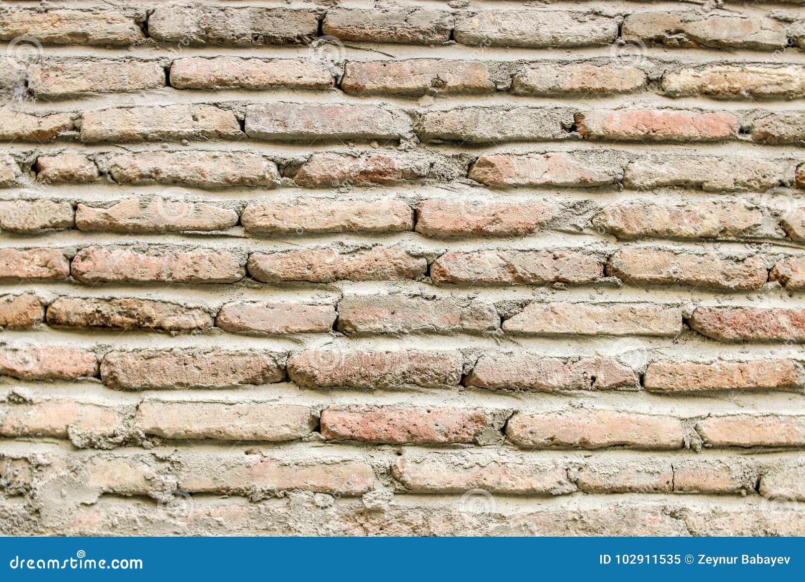 Vintage Light Brown Brick Wall Texture. Stock Image - Image of detail ...