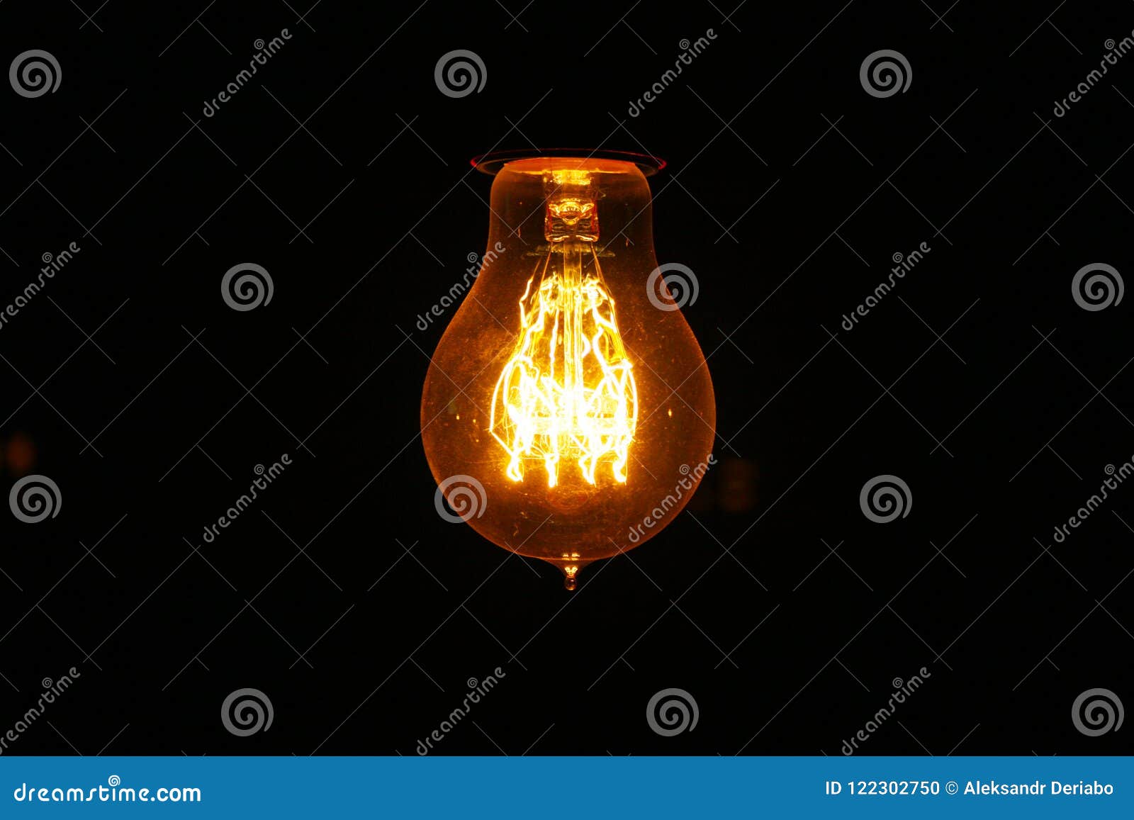 Vintage light bulb stock photo. Image of electric, glow - 122302750