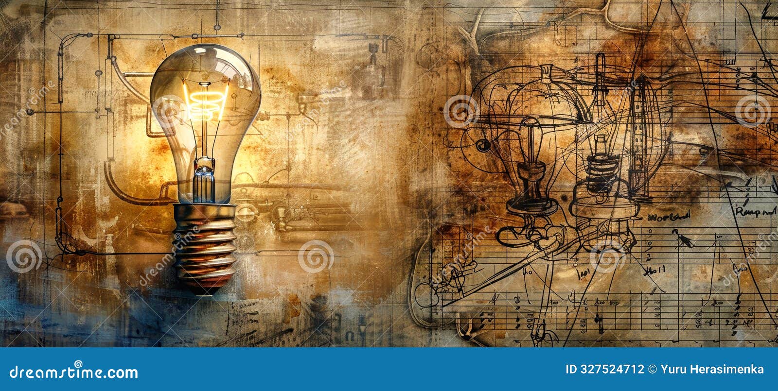 A Vintage Light Bulb with a Patterned Glass Casing Shines Brightly ...