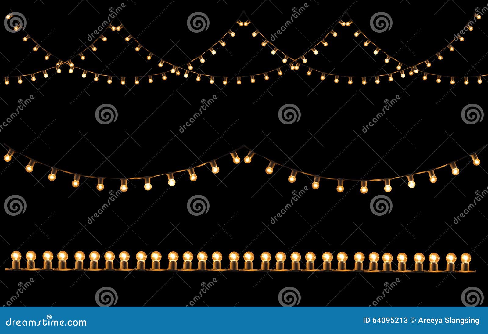 Vintage Light Bulb in the Strip Line Isolated Stock Image - Image of ...