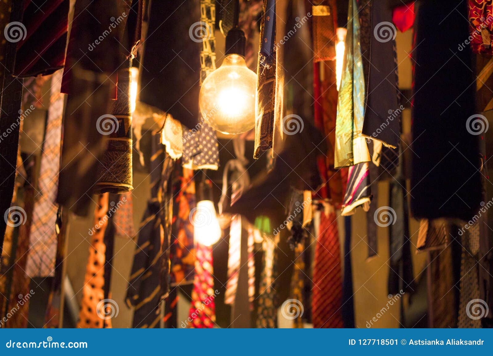 Vintage Light Bulbs in Ties Stock Image - Image of ancient, natural ...