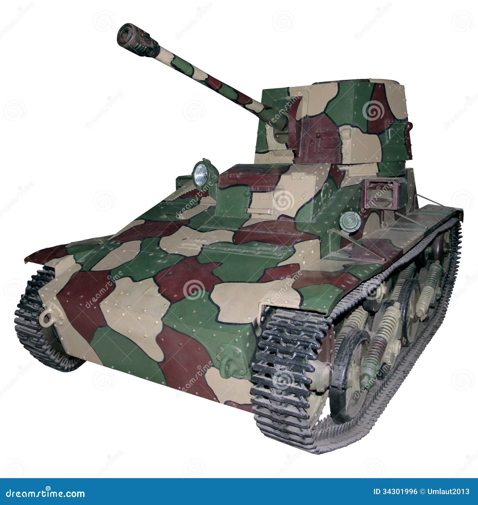 Vintage Light Camouflage Tank Stock Photo - Image of vehicle ...