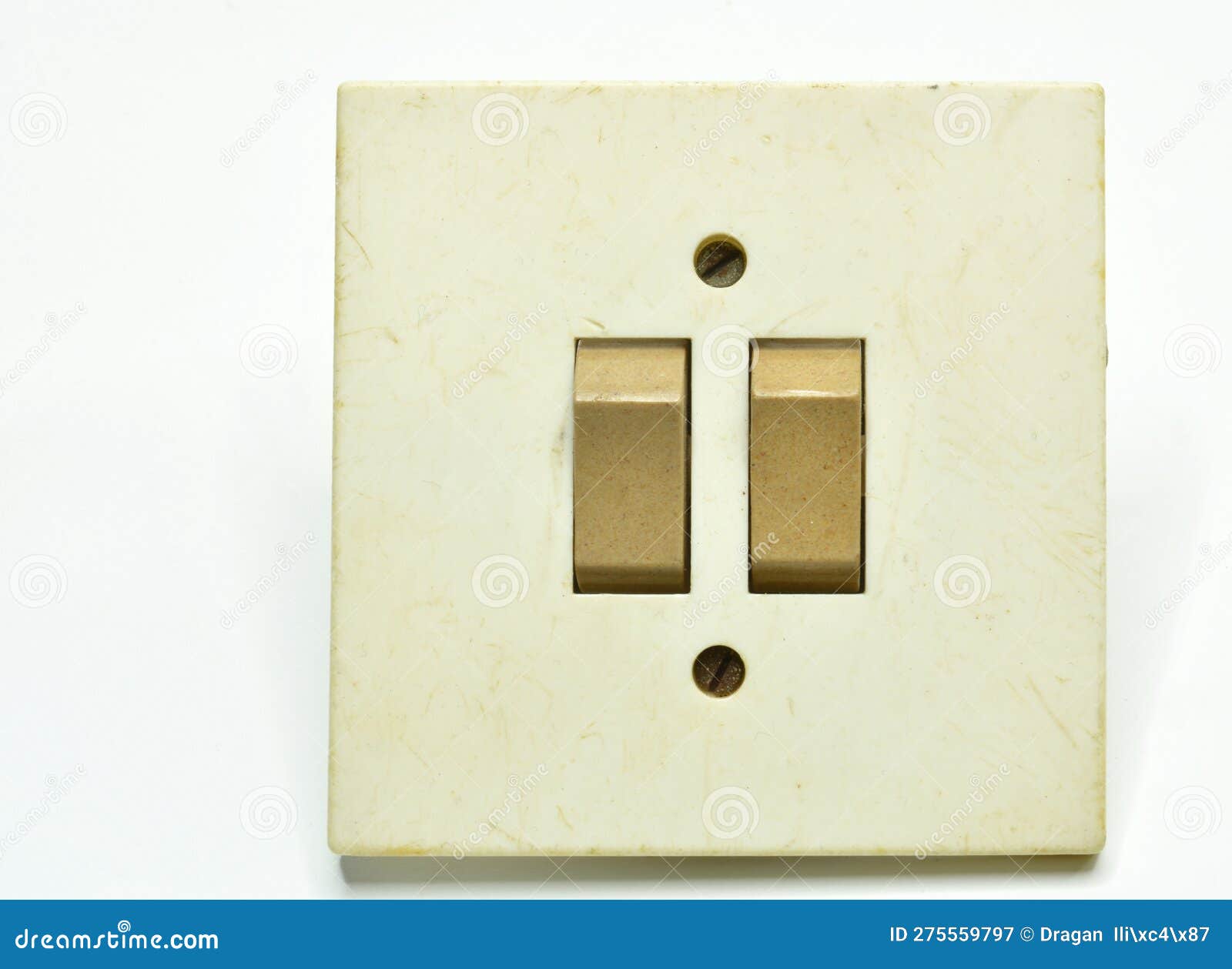 Vintage light switch stock image. Image of vintage, white - 275559797