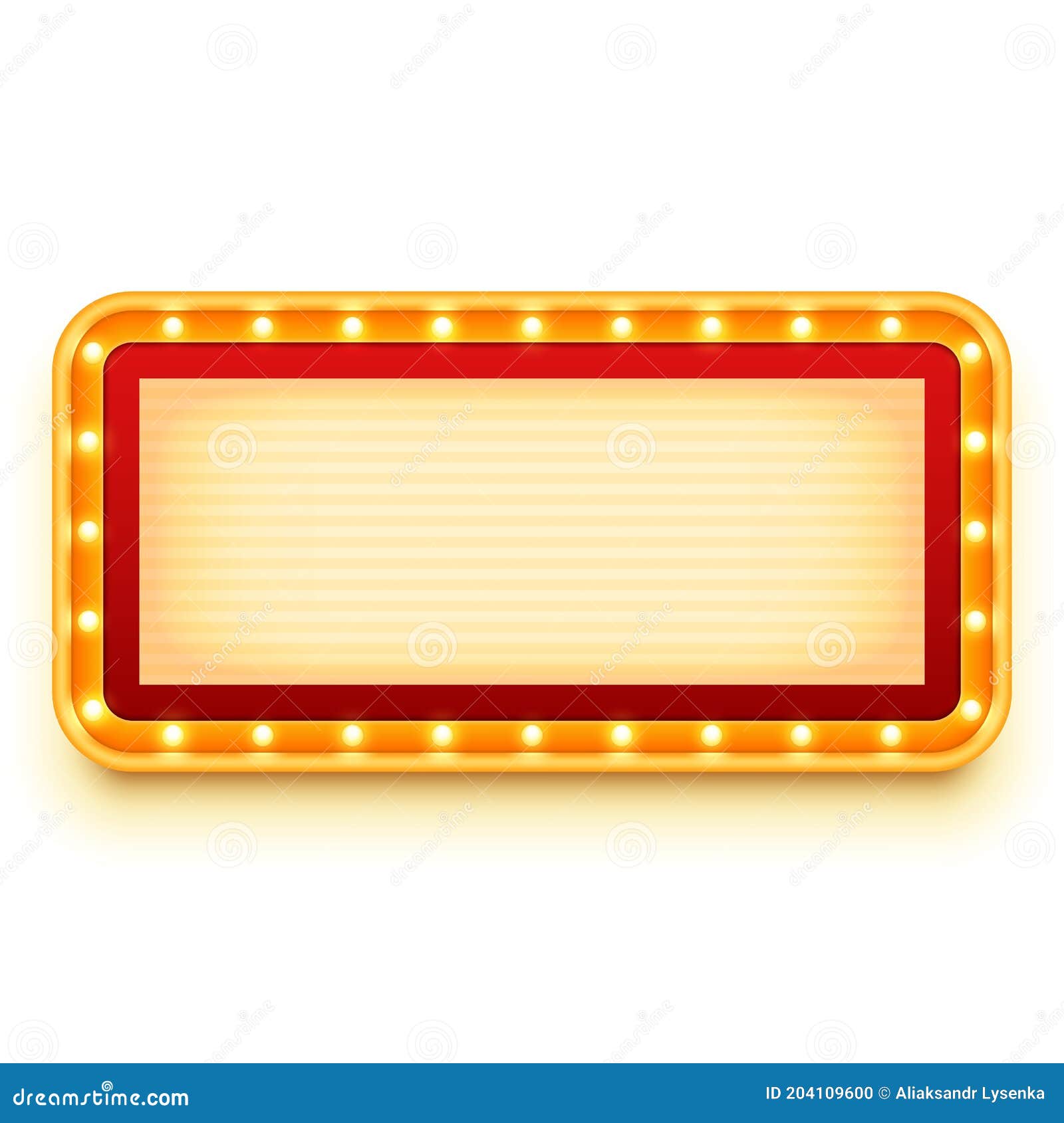Marquee Retro Lightbox Signage Vector Template | CartoonDealer.com ...