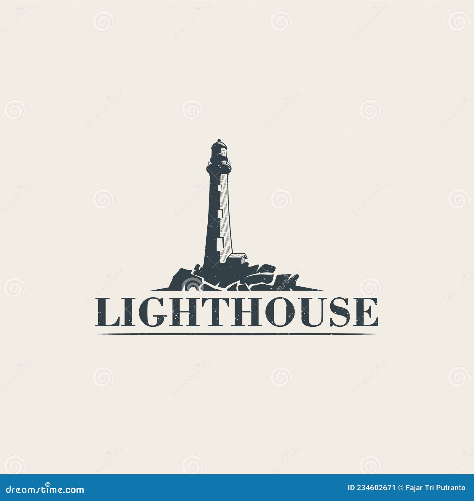 Vintage Lighthouse Logo Template Stock Vector - Illustration of drawing ...