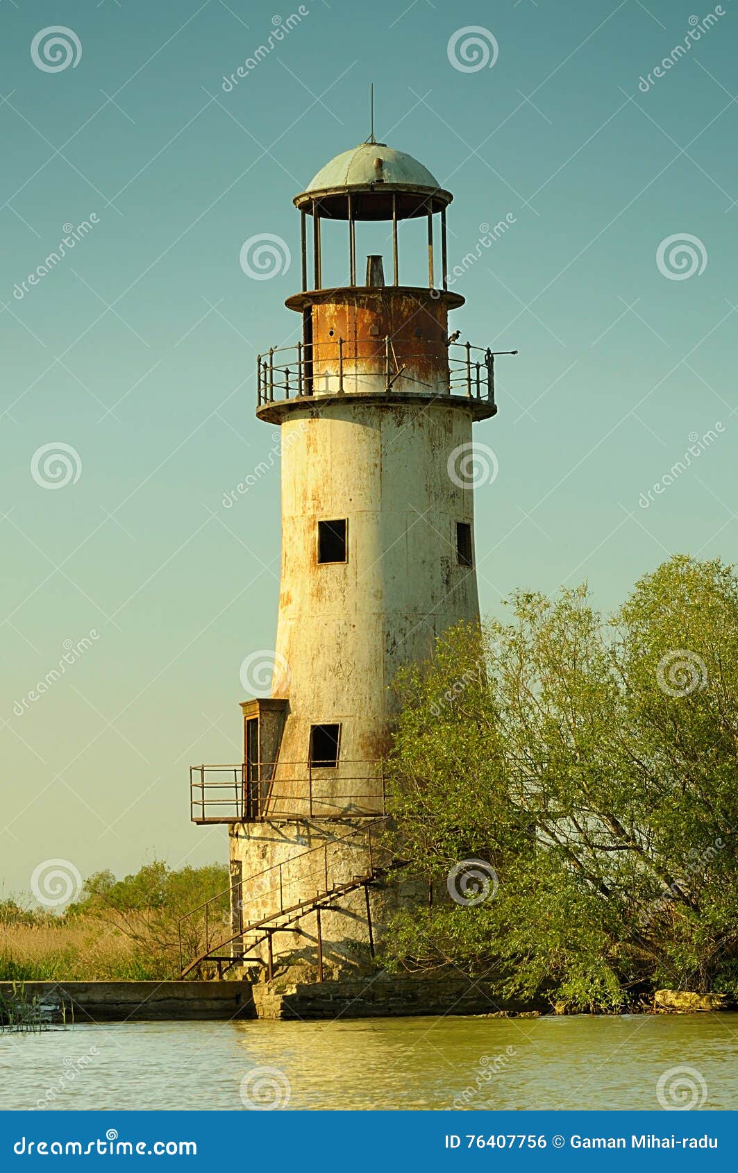 Vintage Lighthouse in Sulina. Stock Photo - Image of tower, light: 76407756