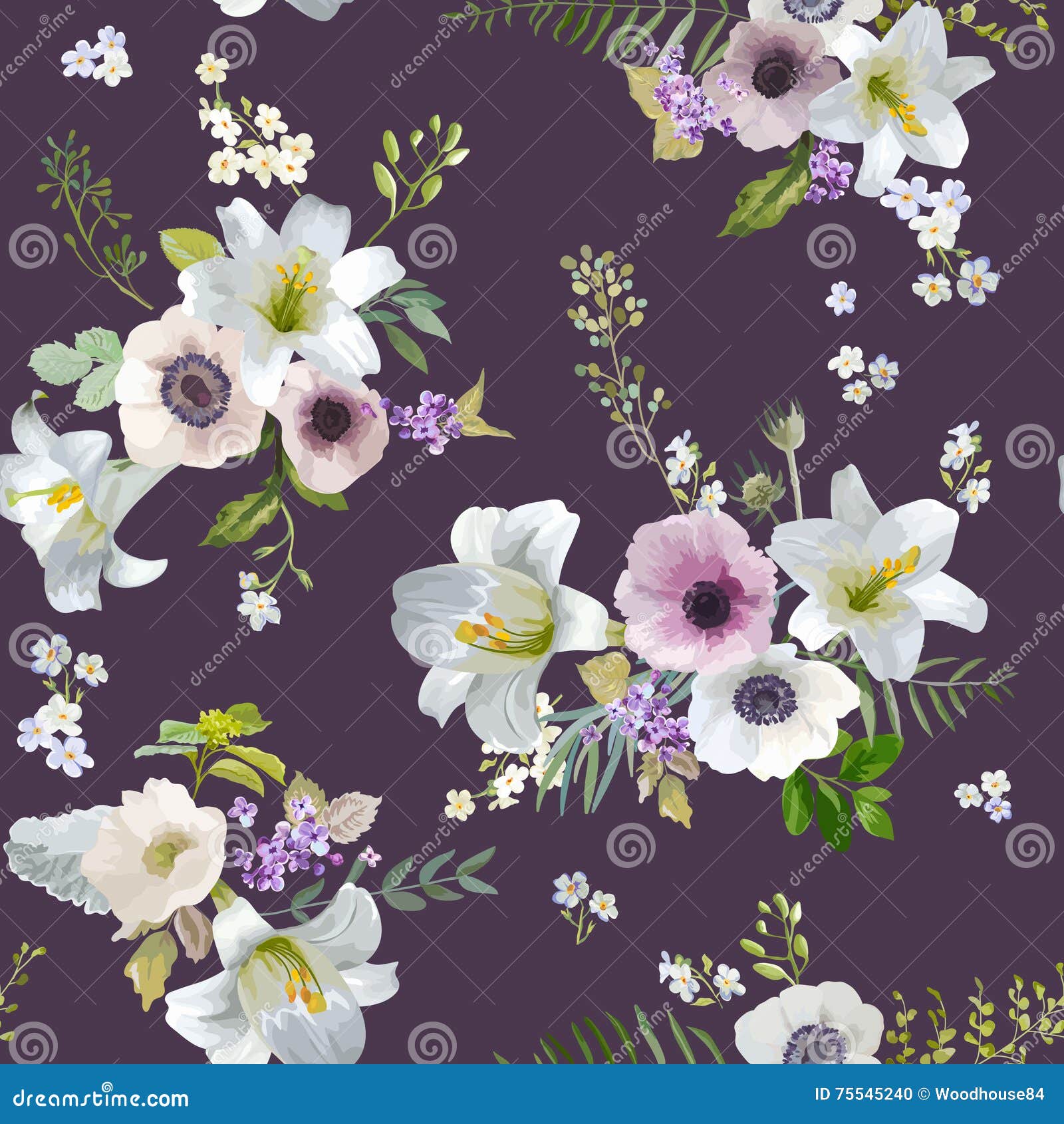 Vintage Lily Of The Valley, Violet And Bows Cameo Frames Vector ...