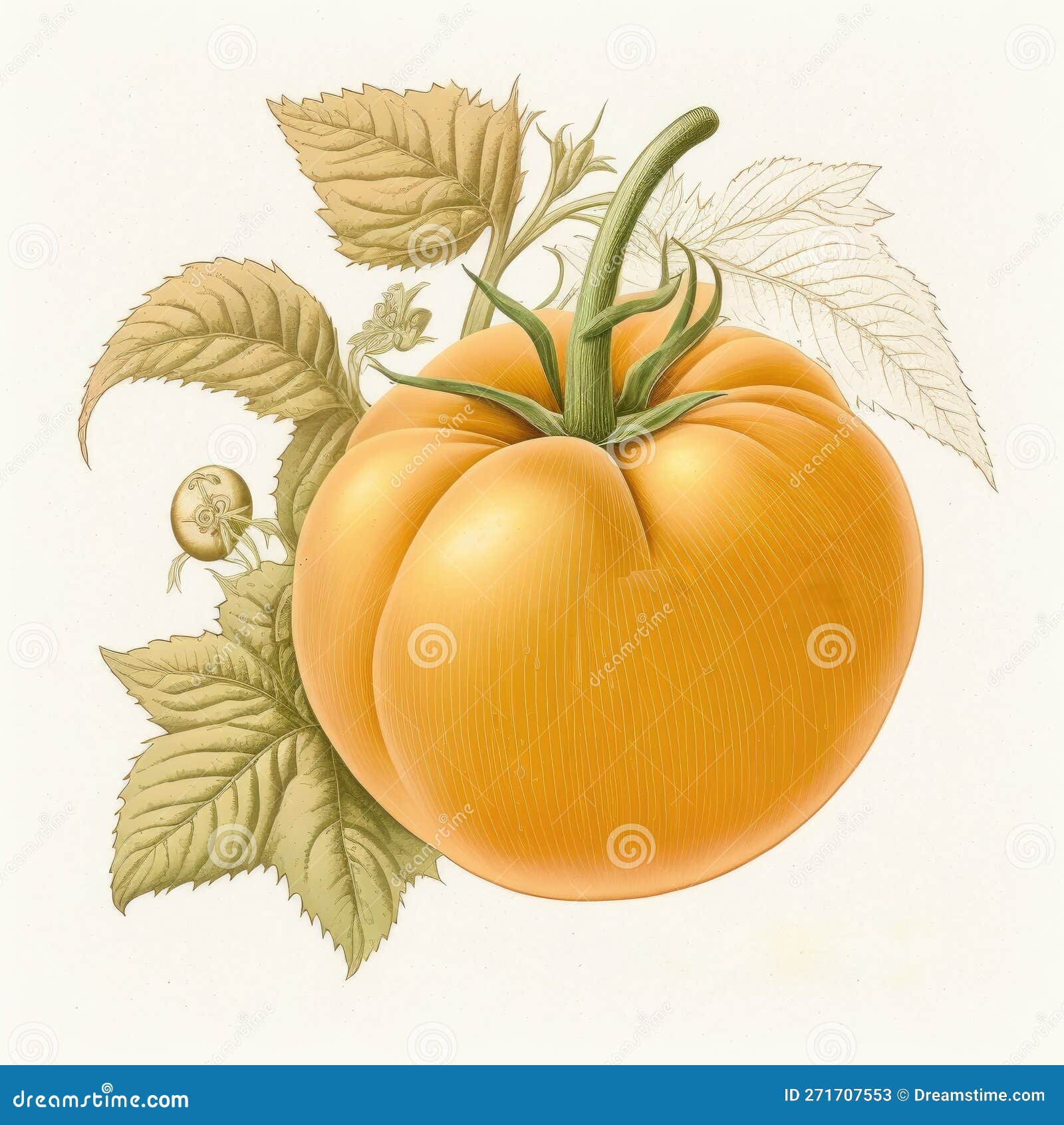 Vintage Line Drawing of Tomato Stock Illustration - Illustration of ...
