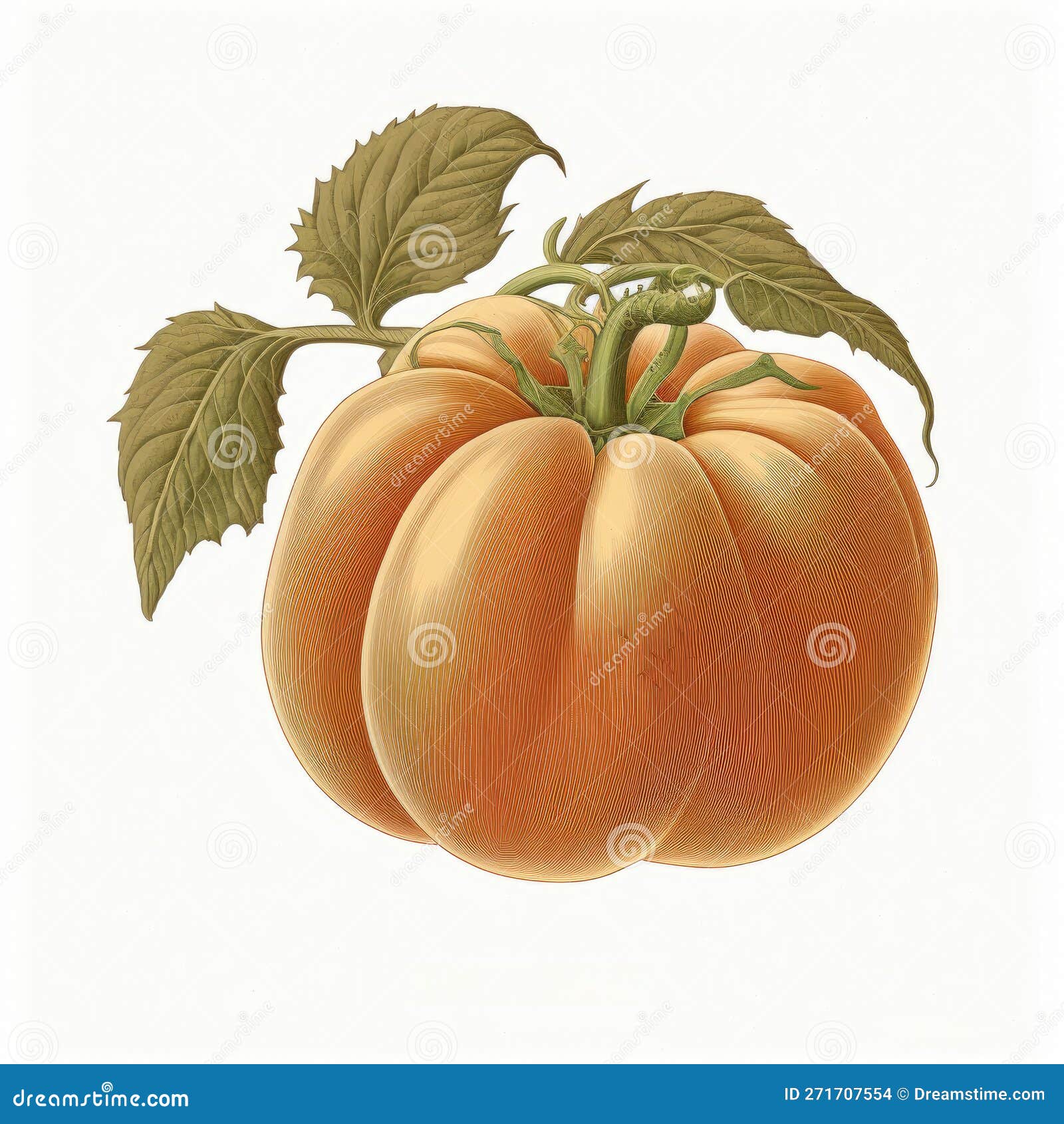 Vintage Line Drawing of Tomato Stock Illustration - Illustration of ...