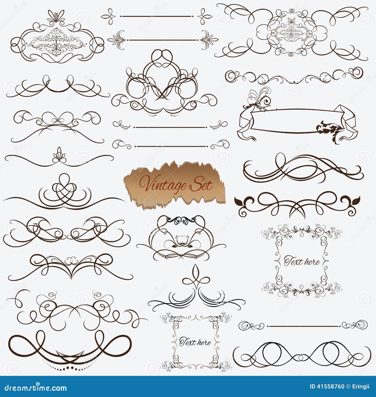 Vintage line of frame stock vector. Illustration of ornate - 41558760