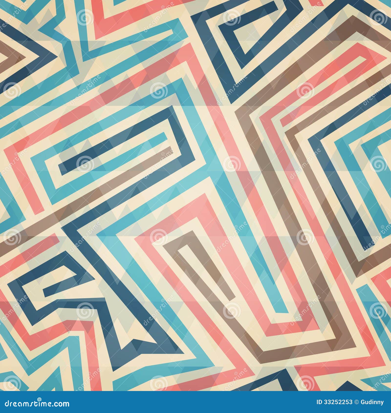 Vintage Lines Seamless Pattern Stock Illustration - Illustration of ...