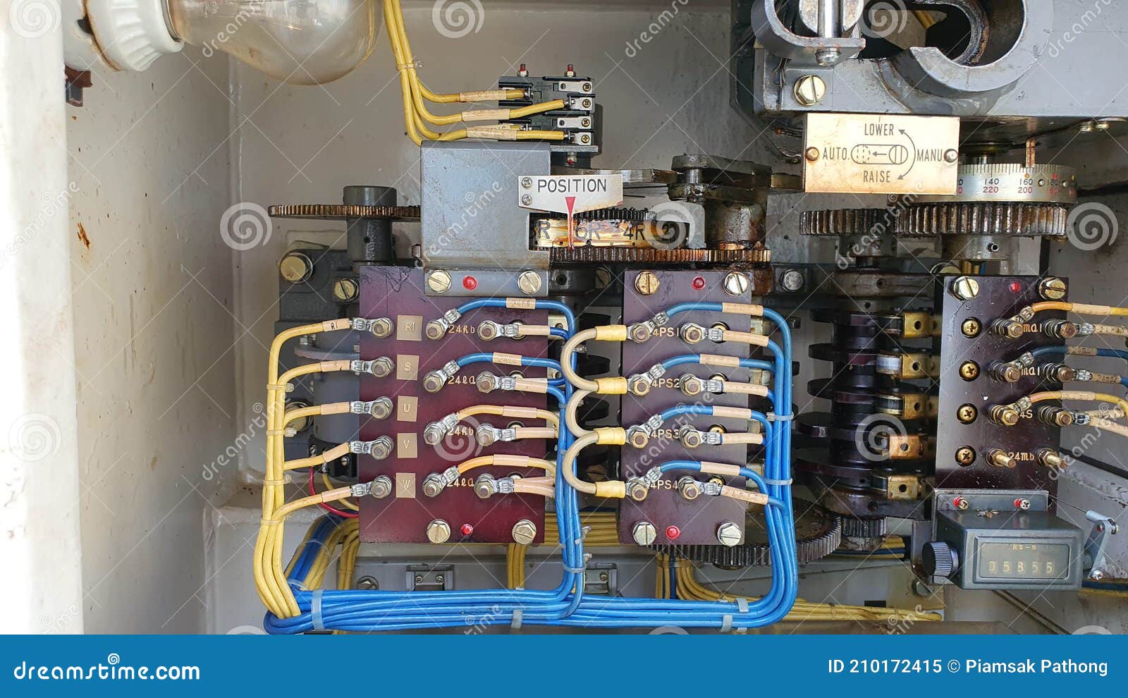 Vintage Load Tap Changer Control Stock Image - Image of control ...