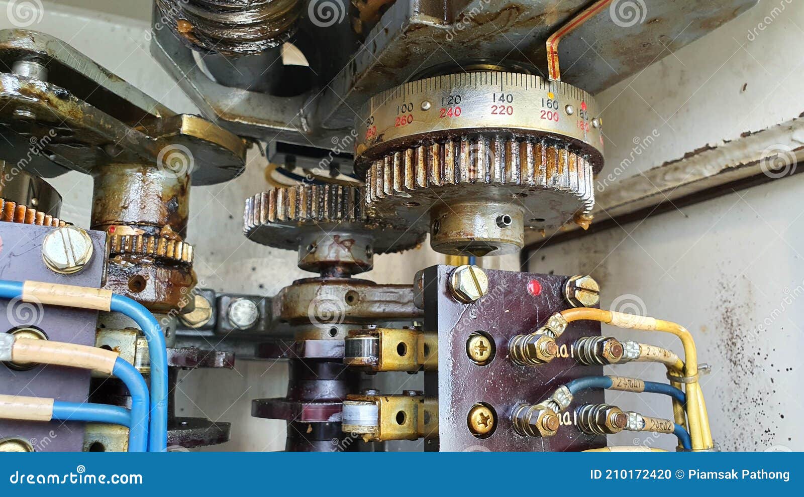 Vintage Load Tap Changer Control Stock Photo - Image of electrical ...