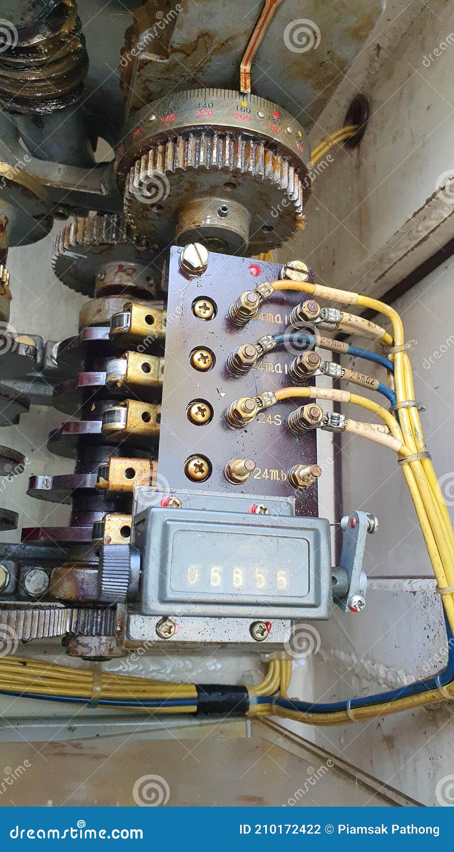 Vintage Load Tap Changer Control Stock Photo - Image of power, motor ...