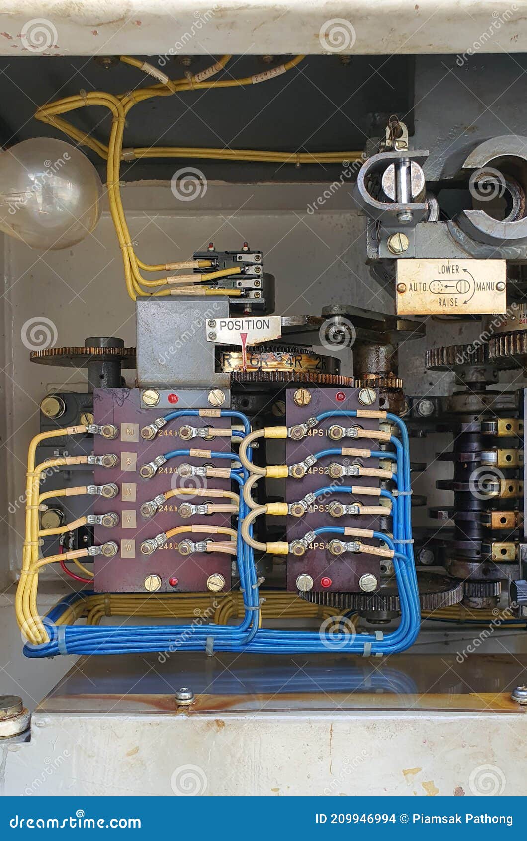 Vintage Load Tap Changer Control Stock Photo - Image of vintage ...