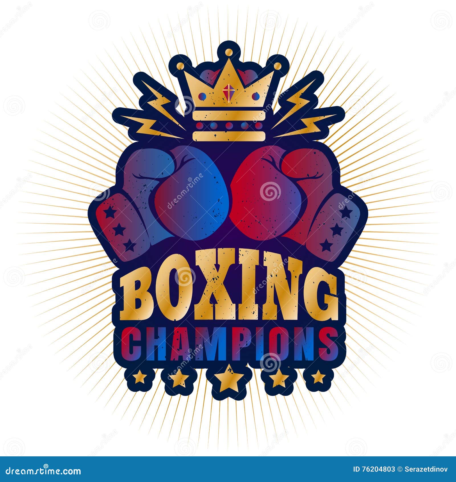 Vintage logo for boxing stock vector. Illustration of boxing - 76204803