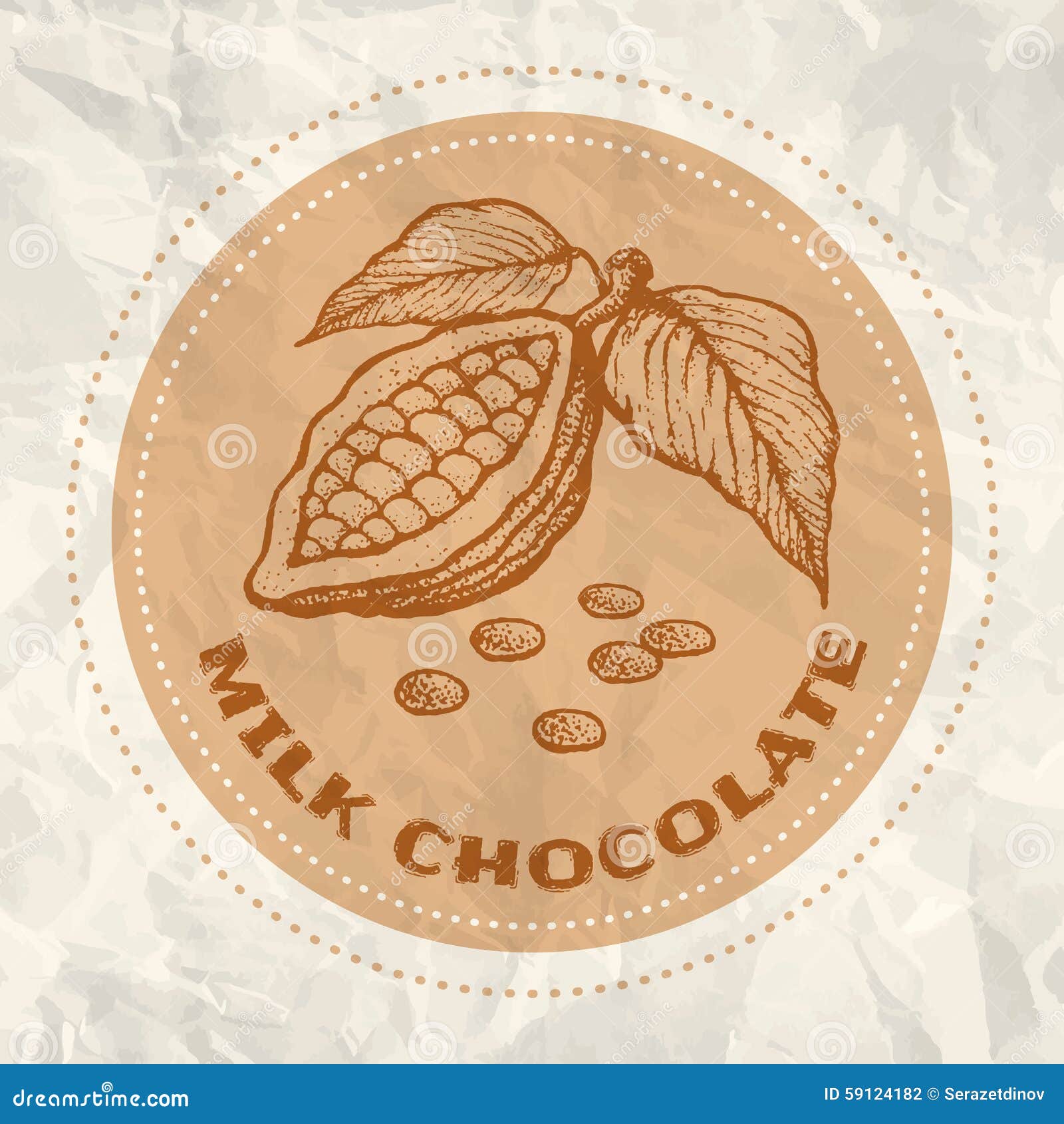 Vintage logo of cocoa stock vector. Illustration of crop - 59124182