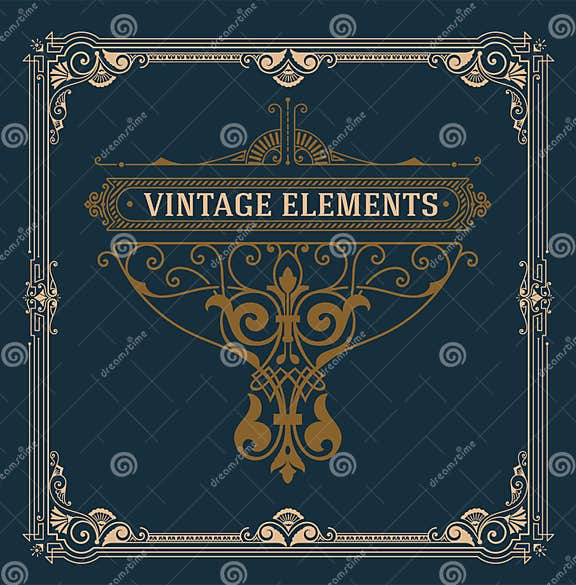 Vintage logo stock vector. Illustration of sign, decorative - 86602979