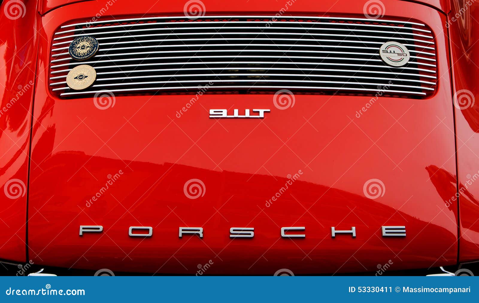 VINTAGE LOGO PORSCHE 911 T editorial photo. Image of badge - 53330411