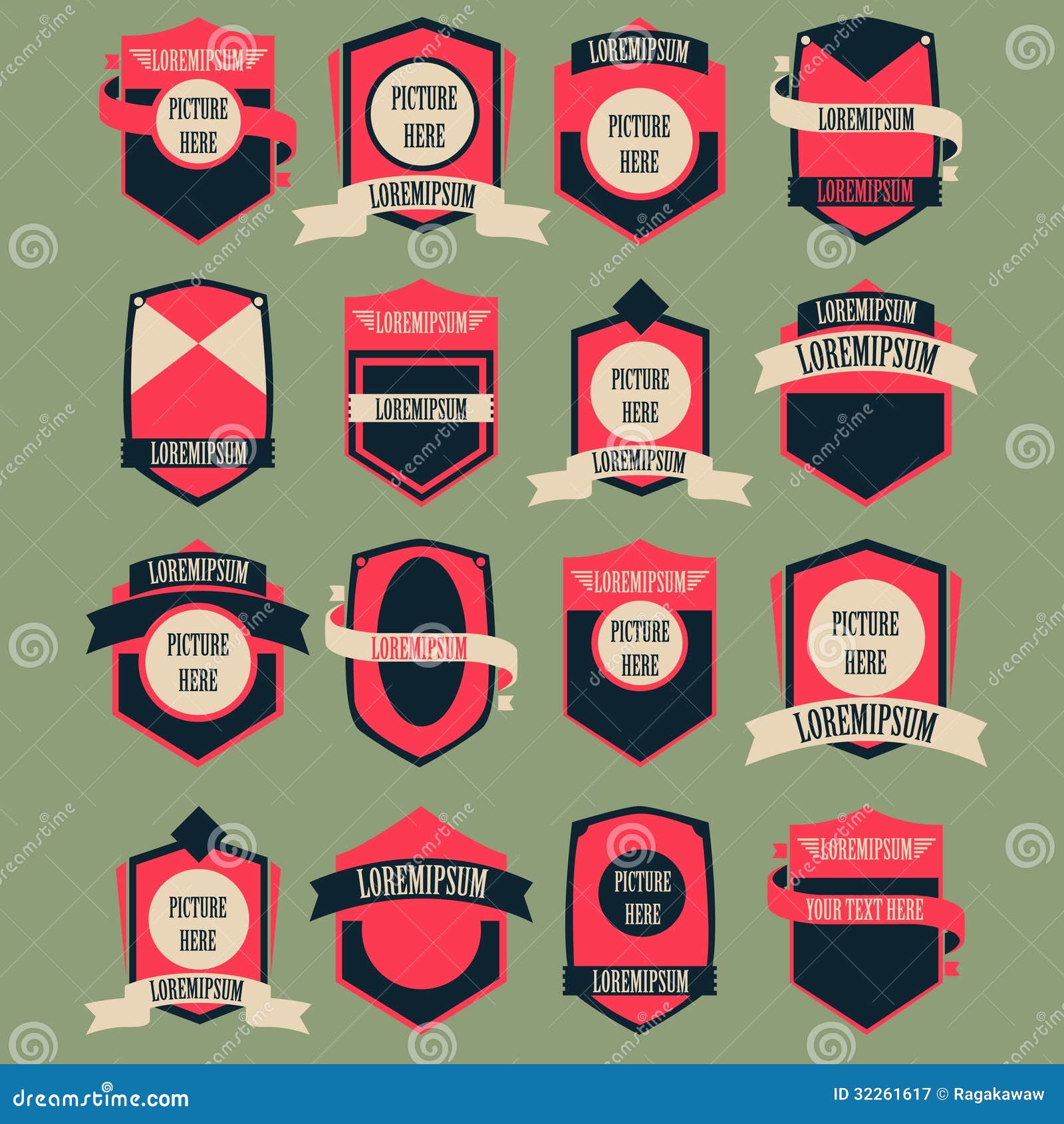 Vintage Logo Vector Set stock vector. Illustration of calligraphic ...