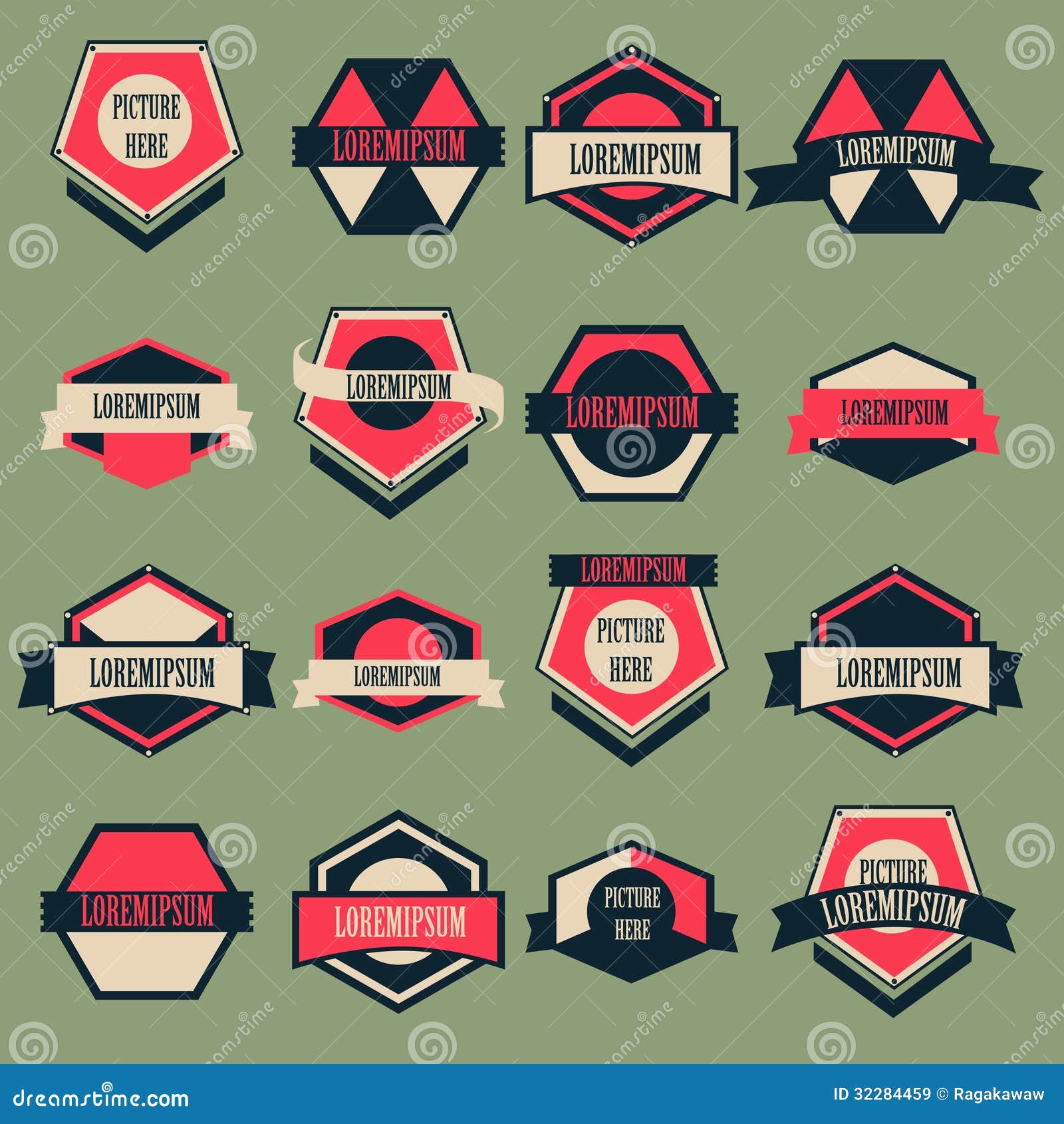 Vintage Logo Vector Set stock vector. Illustration of certificate ...