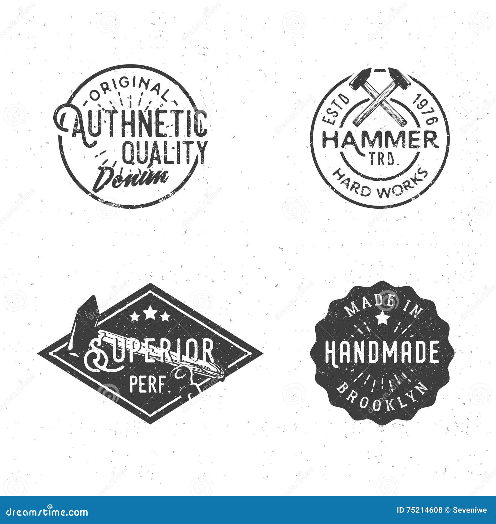 Vintage Logotypes in Retro Old-fashioned Style Stock Vector ...