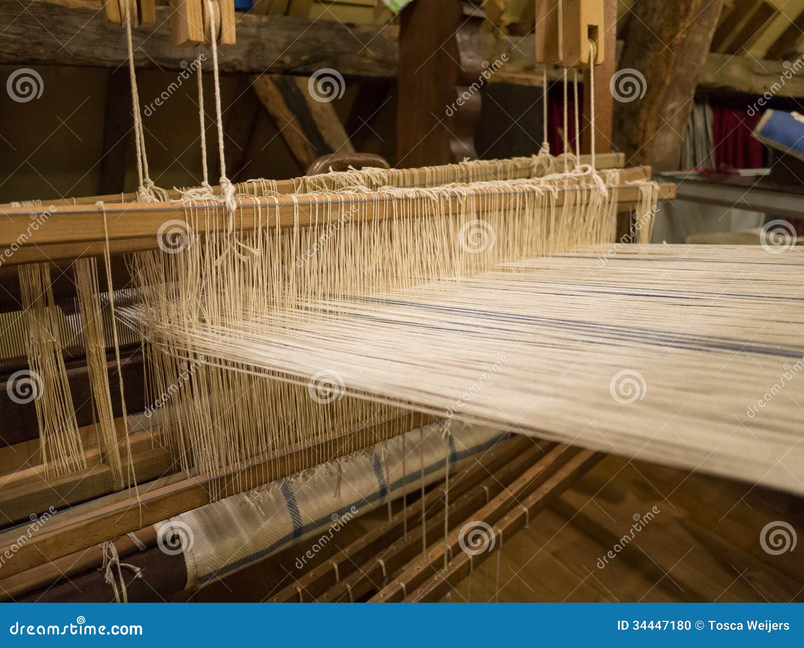 Vintage loom stock photo. Image of cotton, texture, tool - 34447180