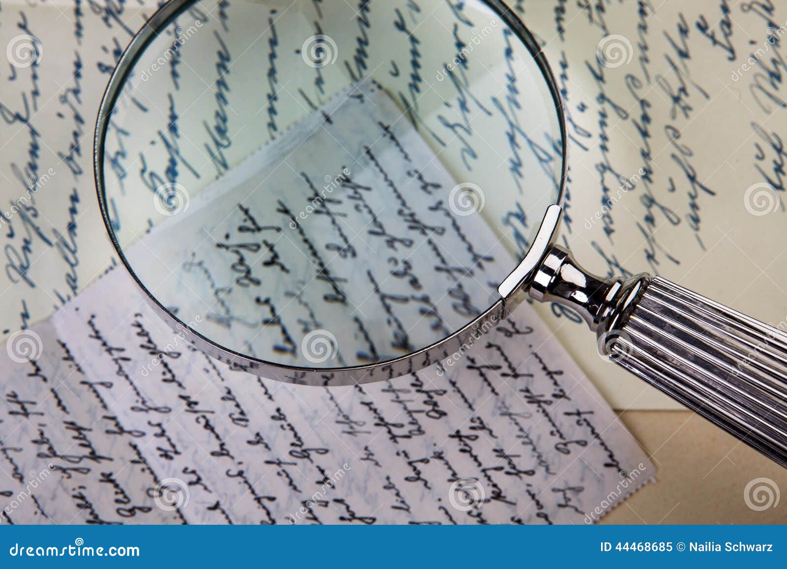 Vintage Loupe and Letters stock image. Image of reading - 44468685