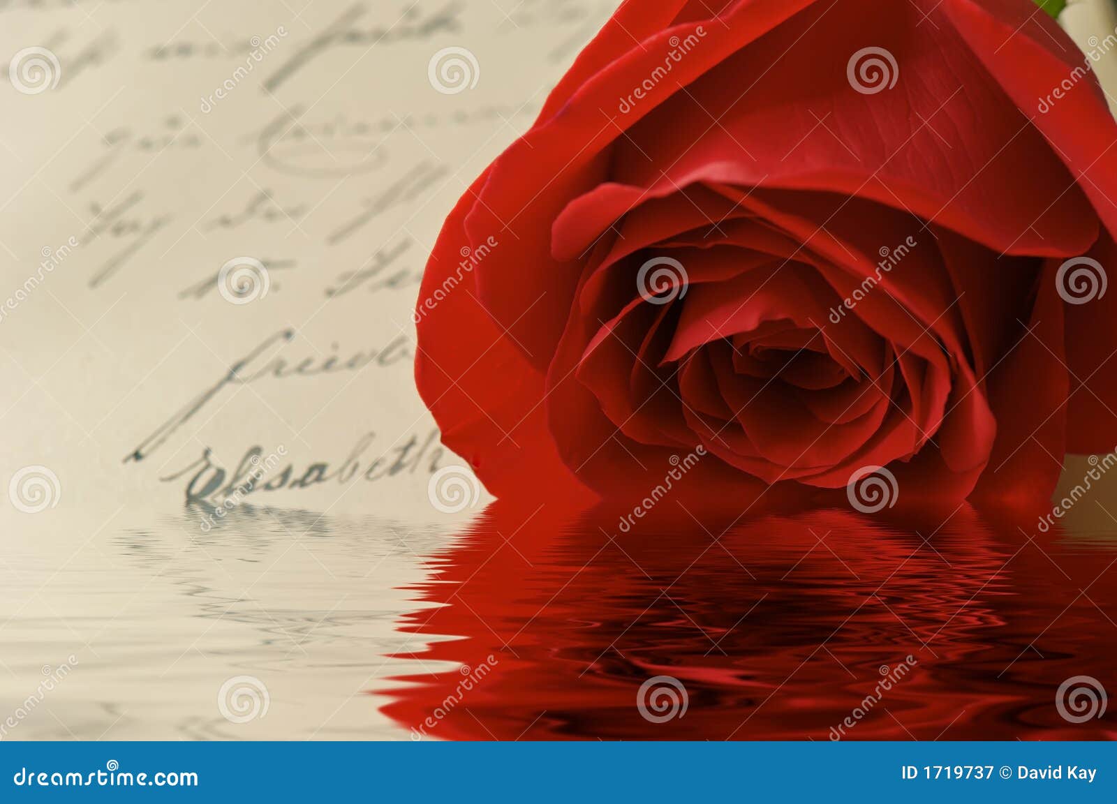 Vintage Love Letter Reflections Stock Image - Image of romance, writing ...