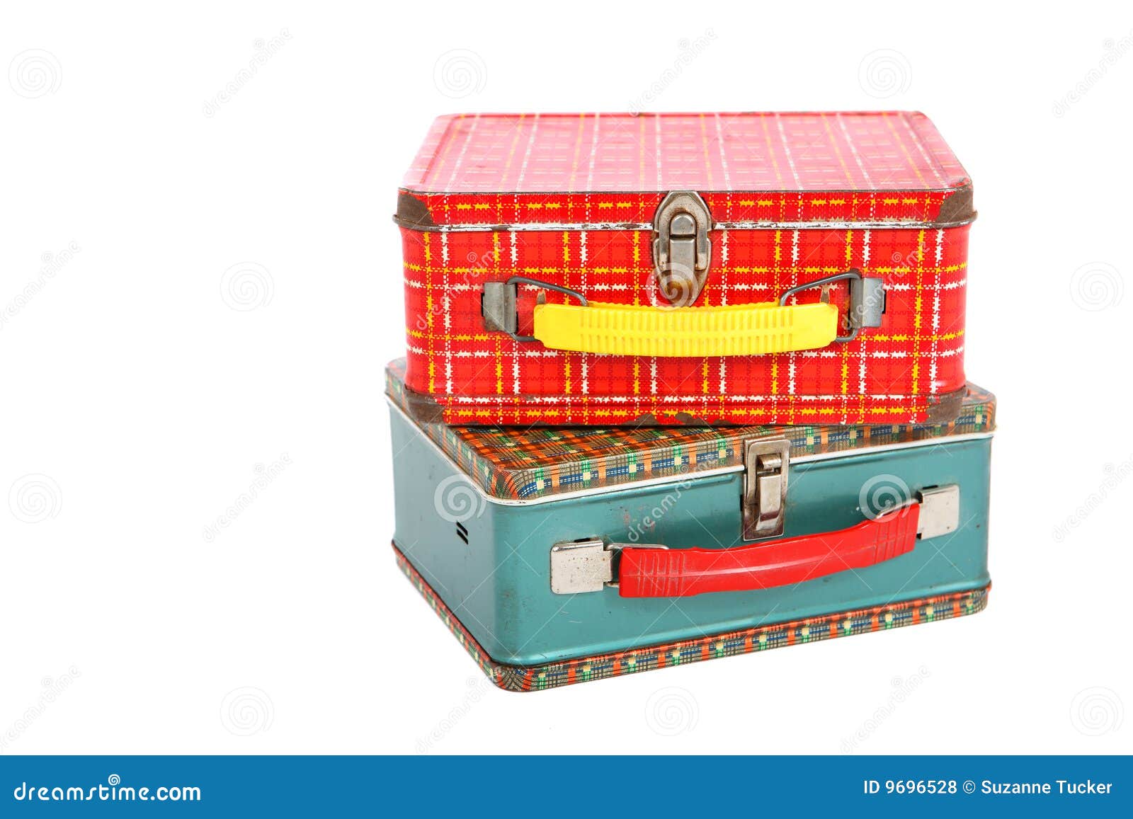 Vintage Lunch boxes stock photo. Image of fifties, isolated - 9696528