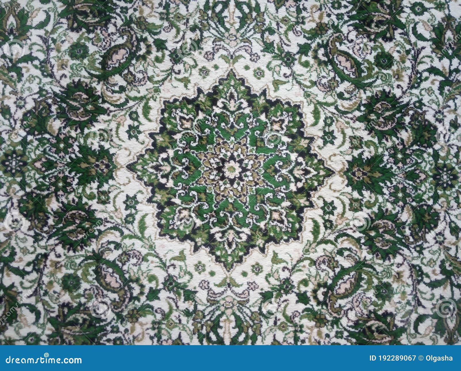 Luxury Green Carpet with Floral Pattern, Decorative Floral Textile ...