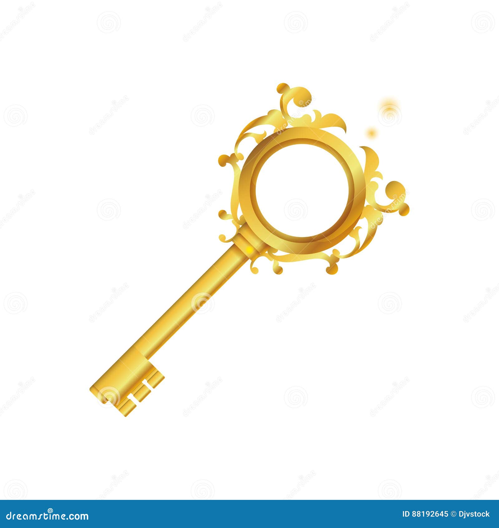 Vintage luxury key stock illustration. Illustration of secret - 88192645