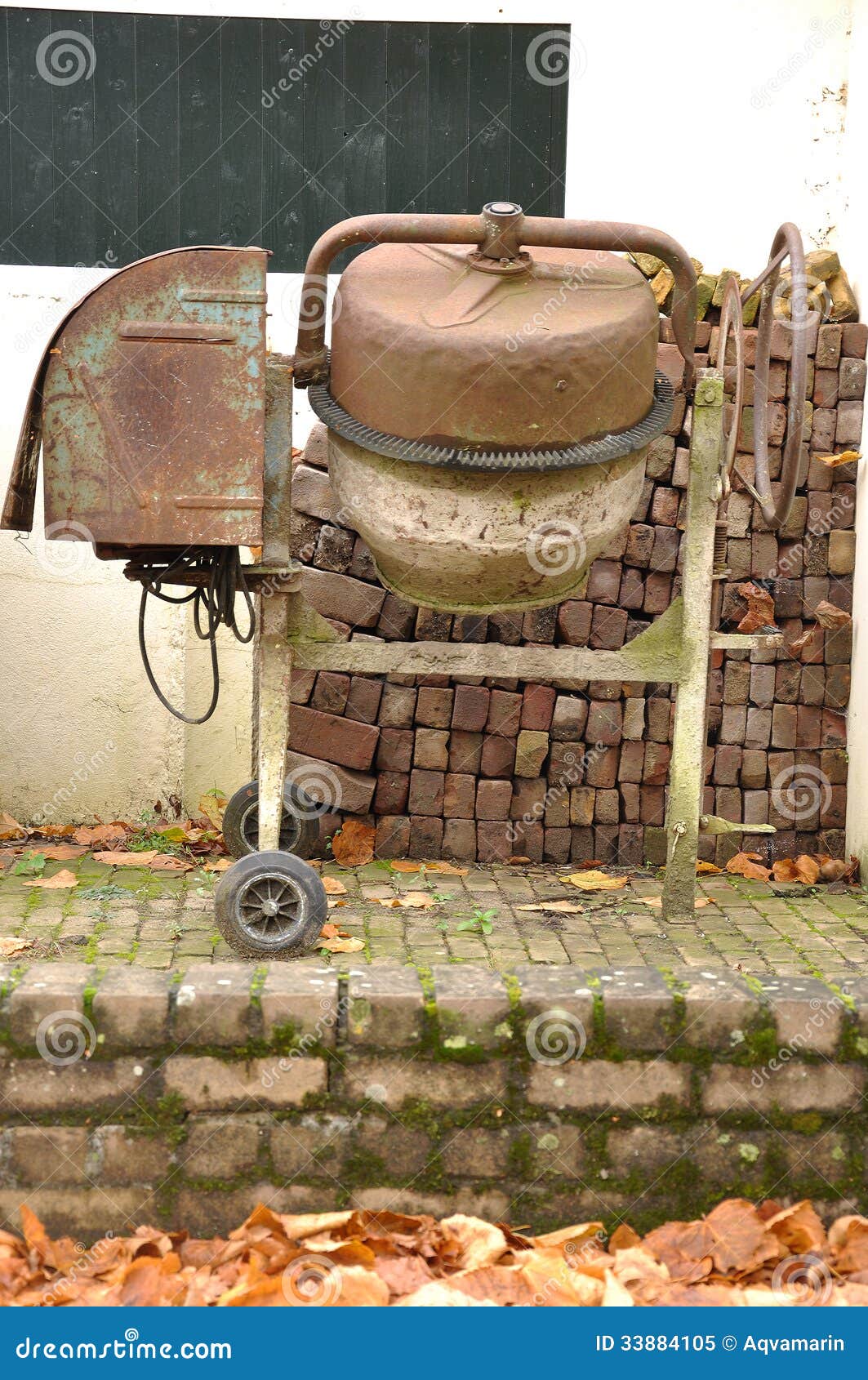 Vintage Machine for Concrete Stock Image - Image of floor, builder ...