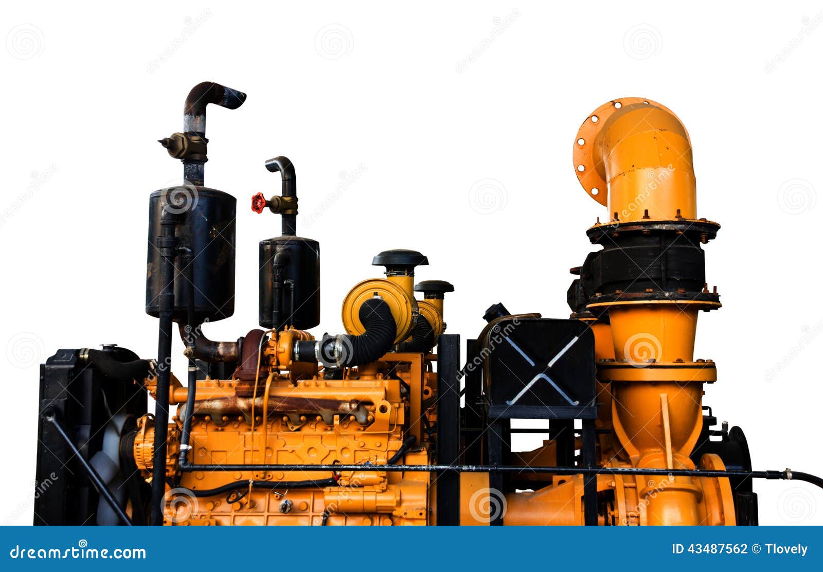Vintage Machine Engine Isolated Background Stock Photo - Image of ...