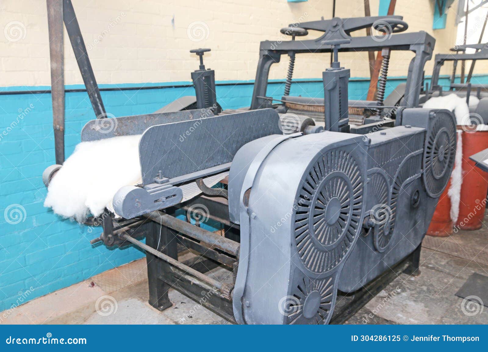 Vintage Machinery in a Textile Mill Stock Image - Image of victorian ...