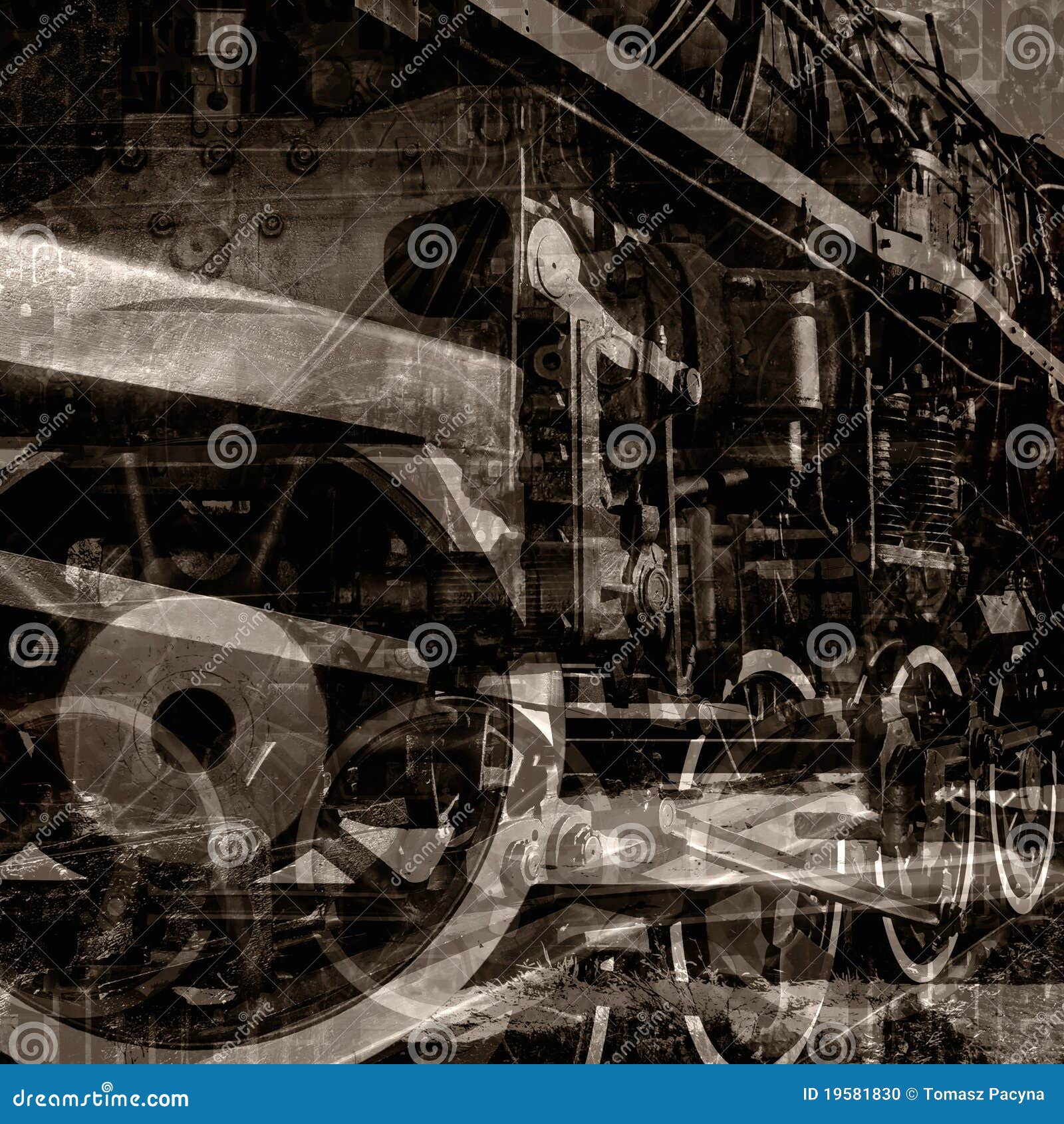 Vintage Machines Background Stock Illustration - Illustration of steam ...