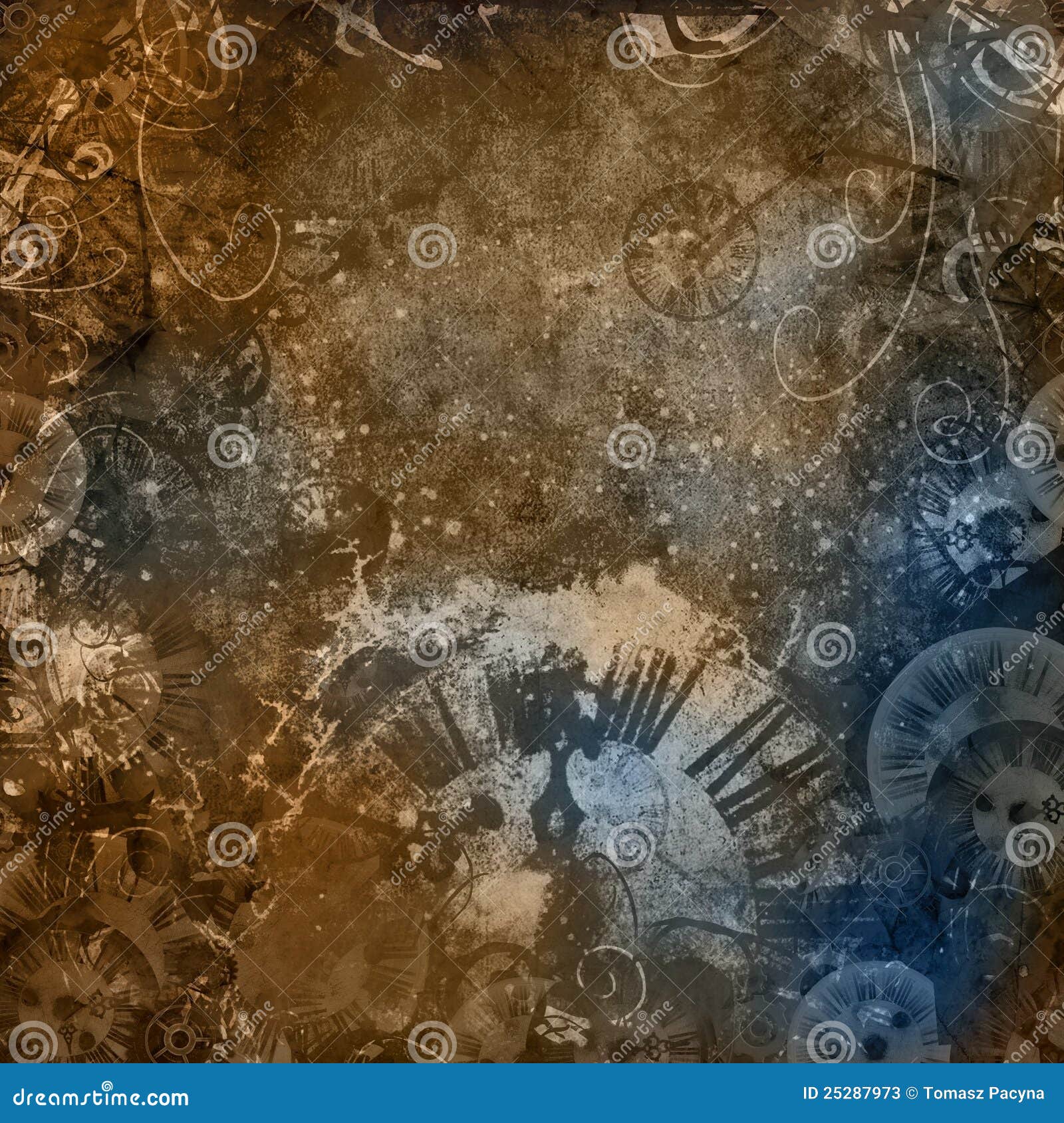 Vintage Magic Clocks Abstract Background Stock Illustration ...