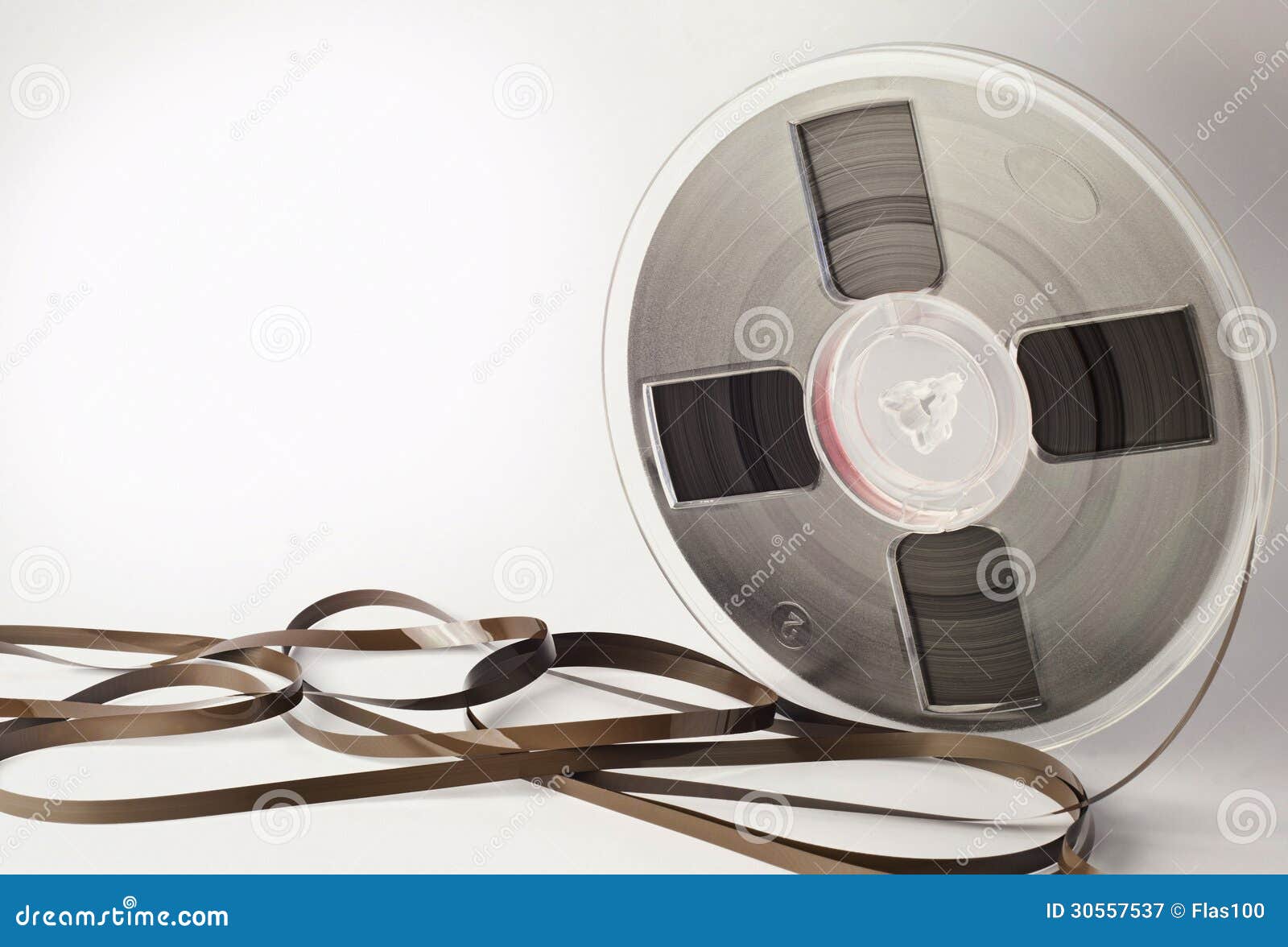 Vintage Magnetic Audio Reel and Tangled Tape Stock Image - Image of ...