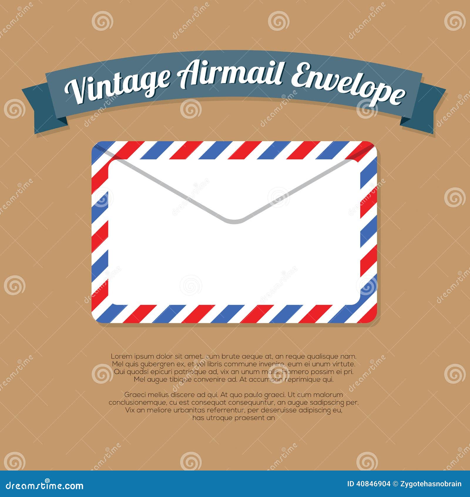 Vintage Mail Envelope stock vector. Illustration of back - 40846904