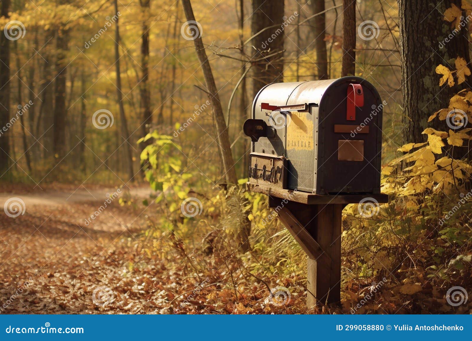Vintage mailbox. stock photo. Image of concept, document - 299058880