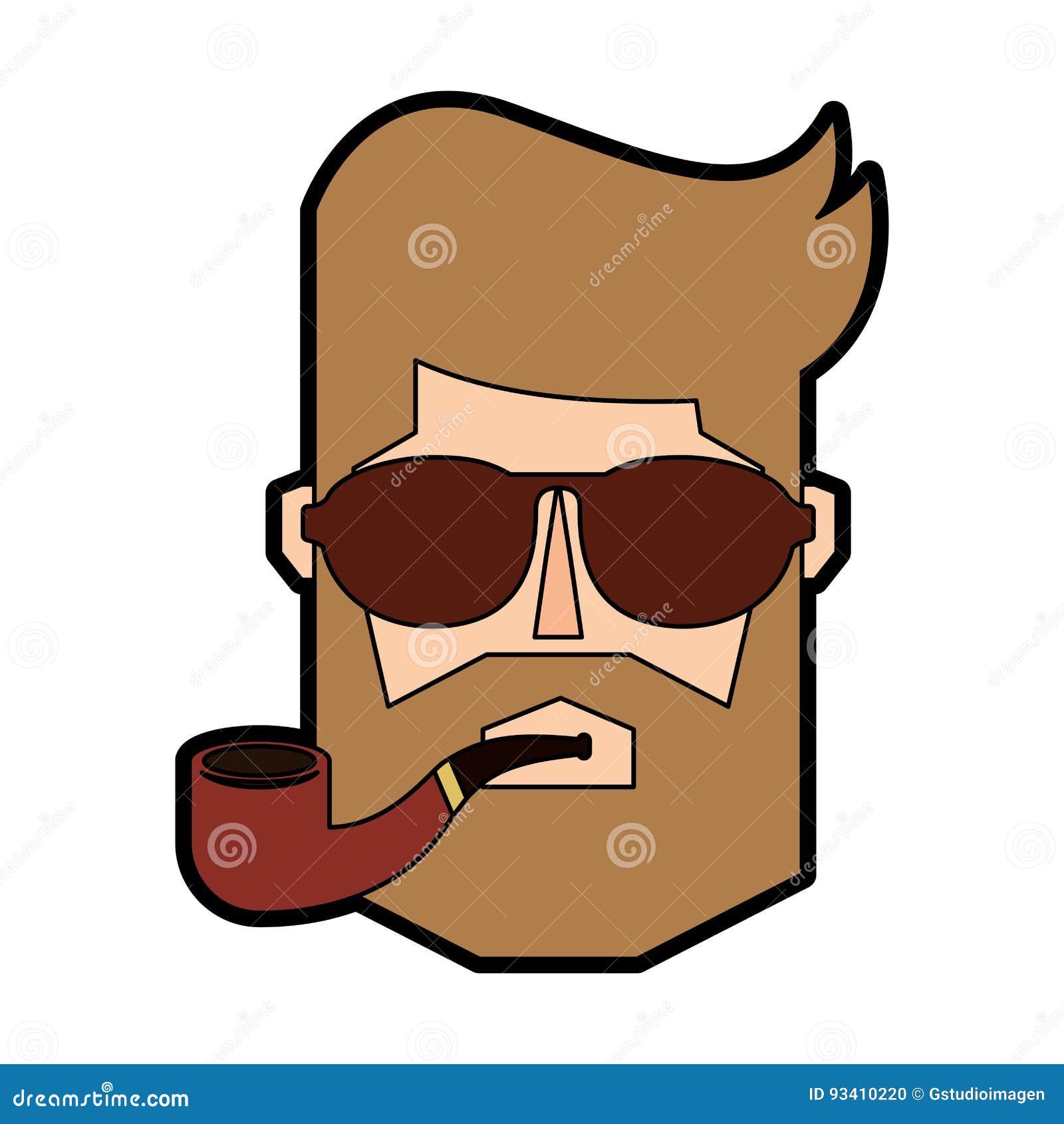 Vintage man face cartoon stock vector. Illustration of portrait - 93410220