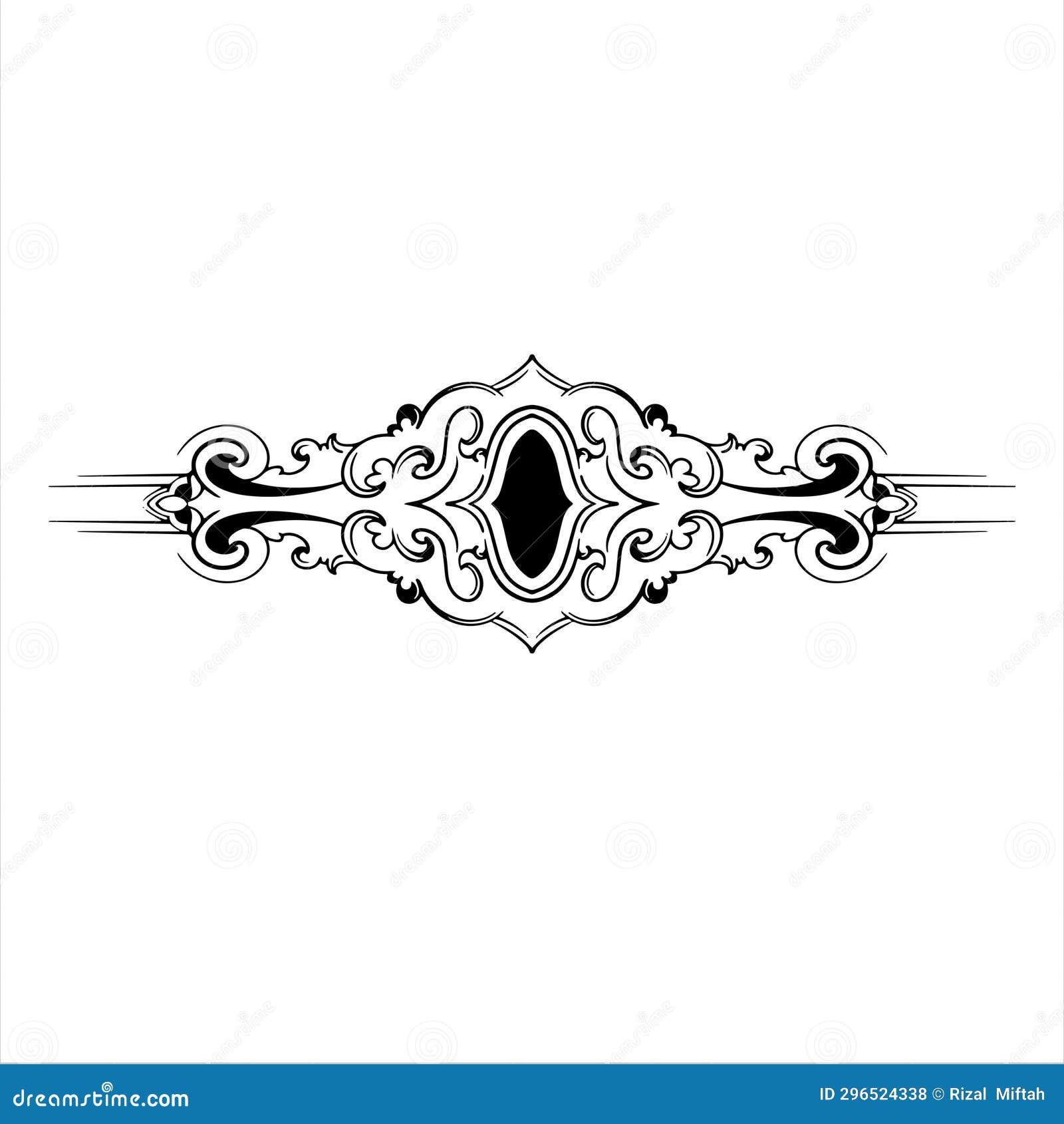 Vintage Mandala Ornament Line Design Stock Vector - Illustration of ...