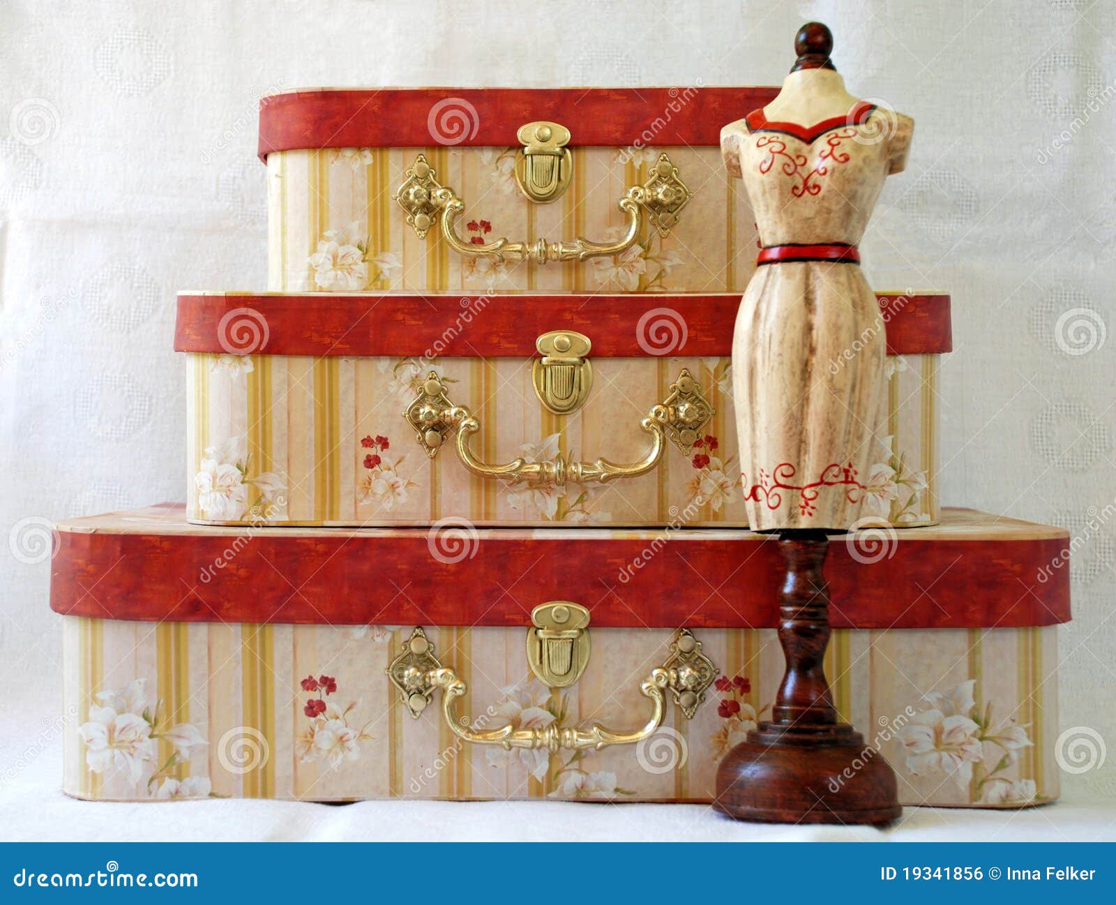 Vintage Mannequin and Three Boxes Stock Photo - Image of container ...