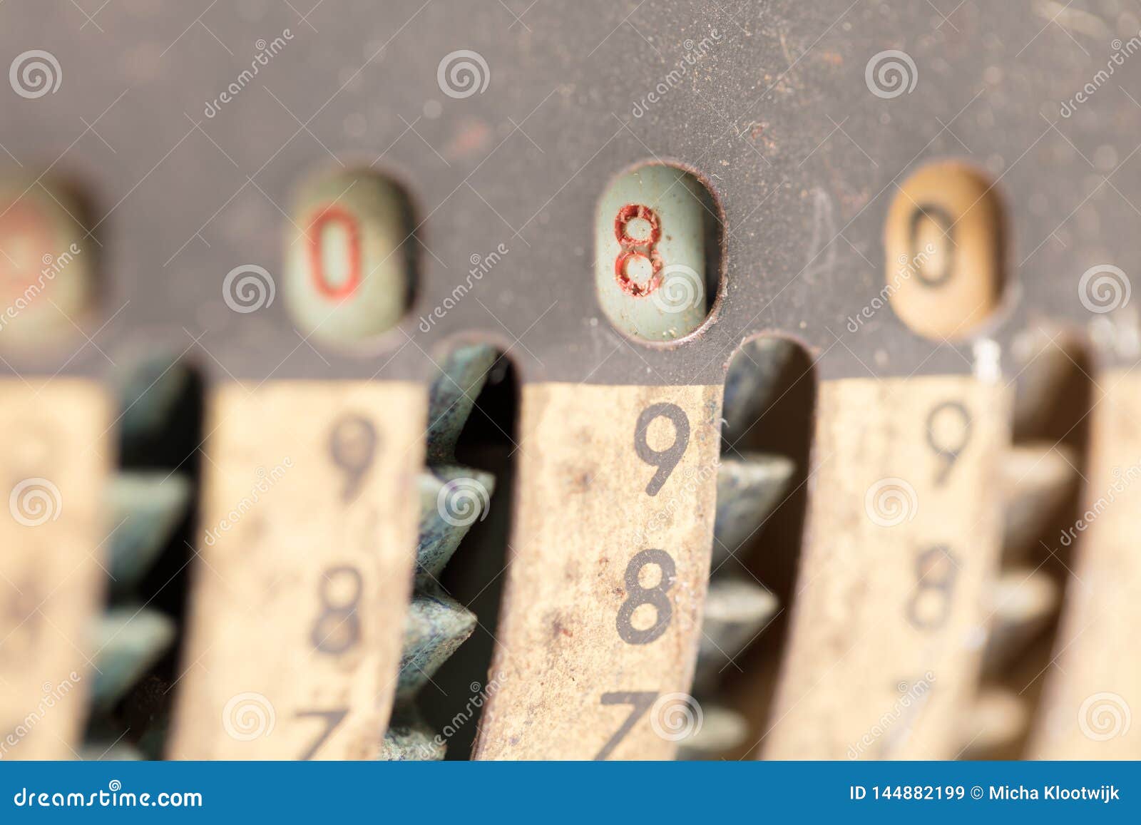 Vintage Manual Adding Machine Isolated - 8 Stock Image - Image of ...