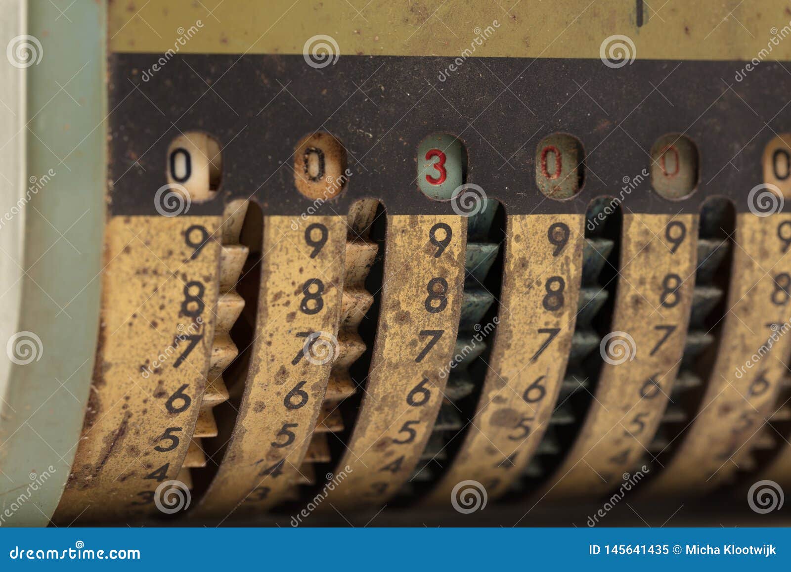 Vintage Manual Adding Machine Isolated - 300 Stock Image - Image of ...