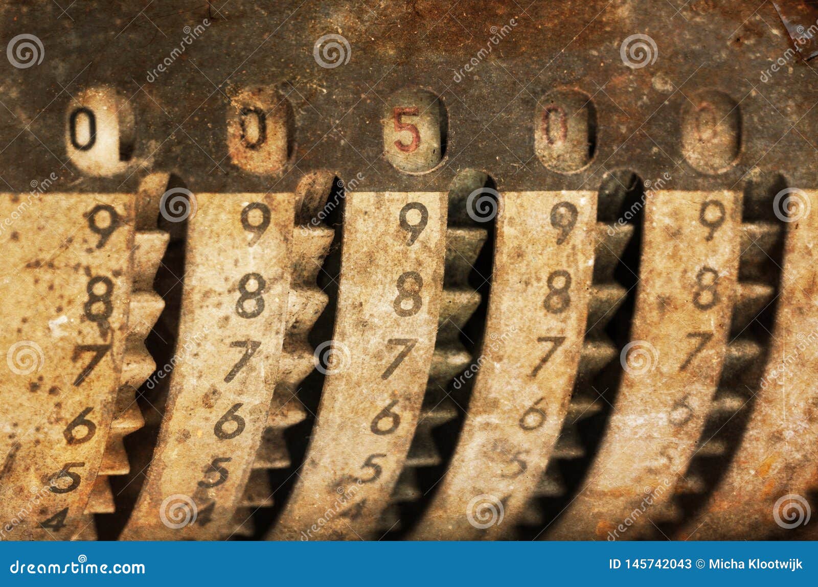 Vintage Manual Adding Machine Isolated - 500 Stock Image - Image of ...