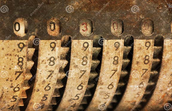 Vintage Manual Adding Machine Isolated - 300 Editorial Stock Photo ...