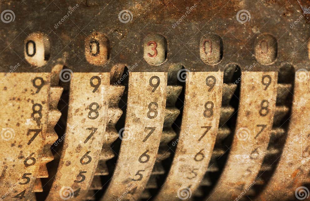 Vintage Manual Adding Machine Isolated - 300 Editorial Stock Photo ...