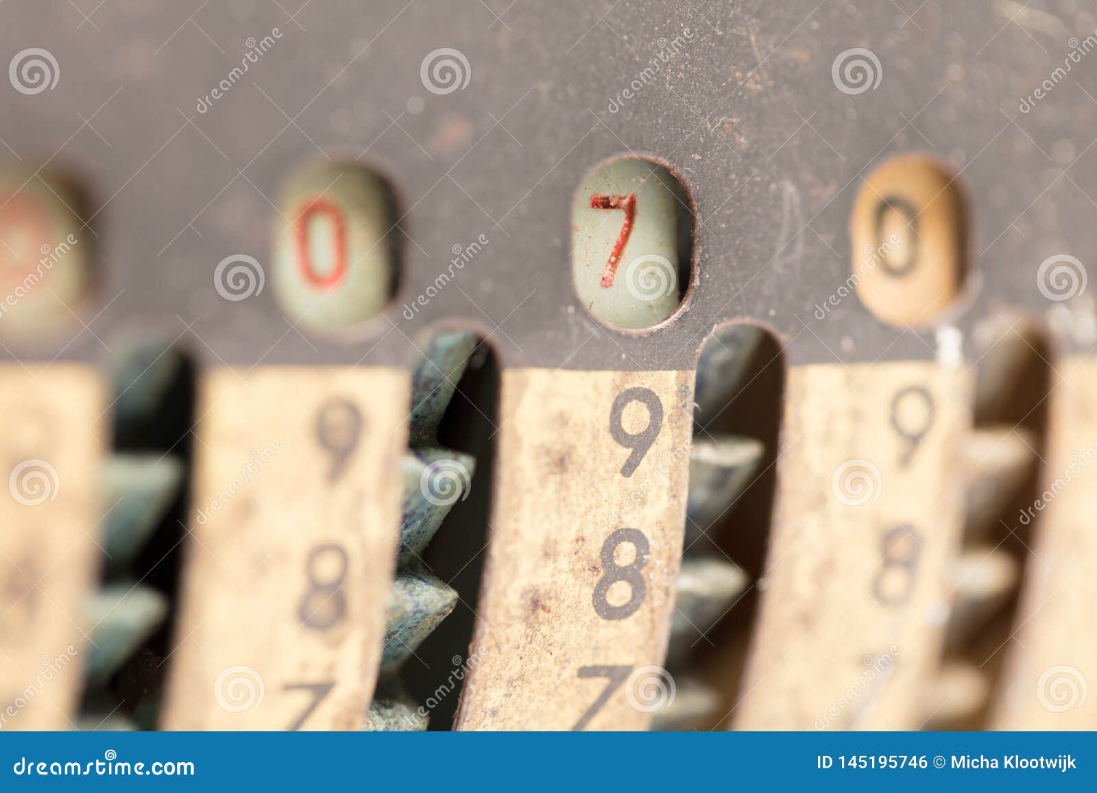 Vintage Manual Adding Machine Isolated - 7 Stock Photo - Image of ...