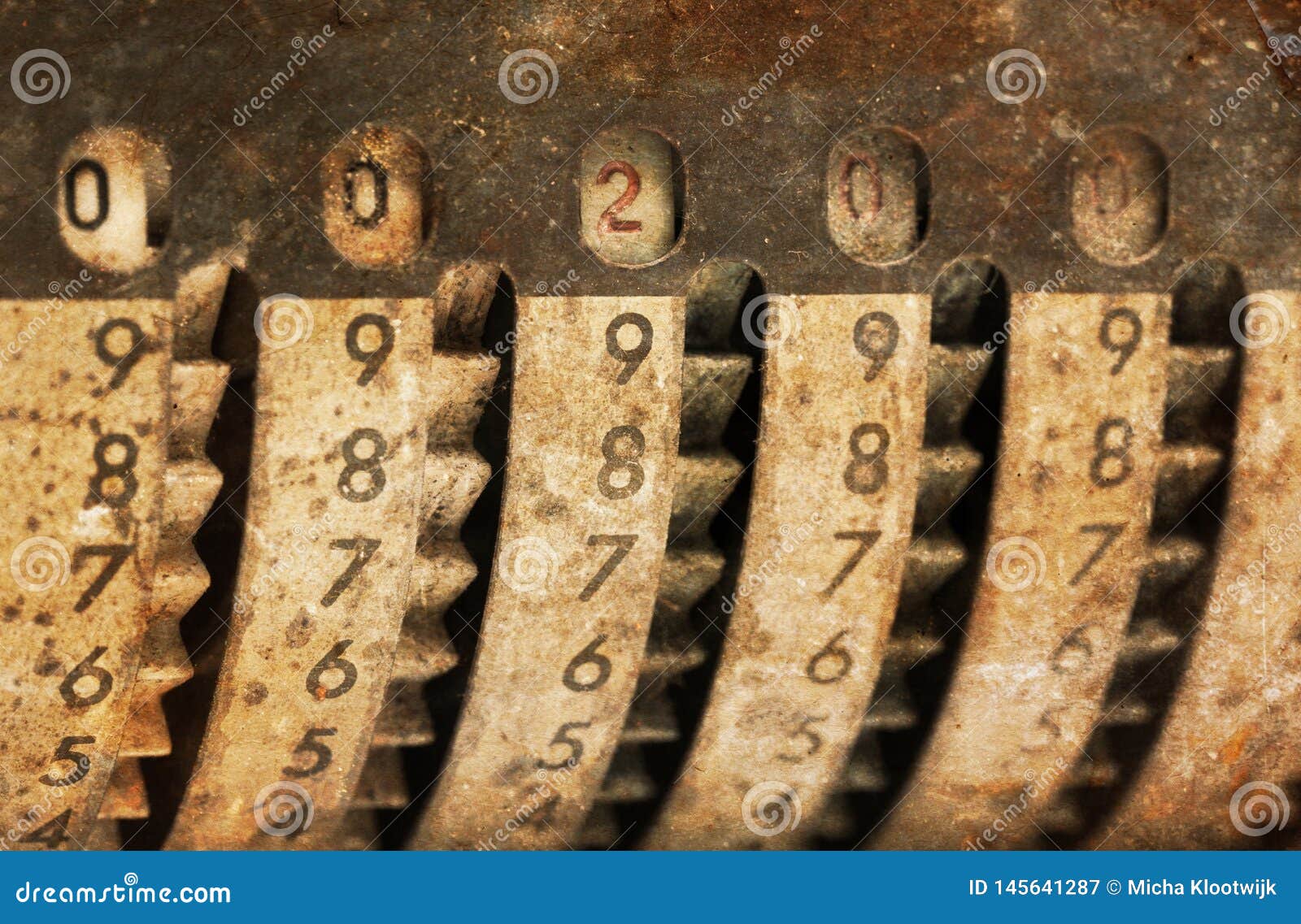Vintage Manual Adding Machine Isolated - 200 Stock Image - Image of ...